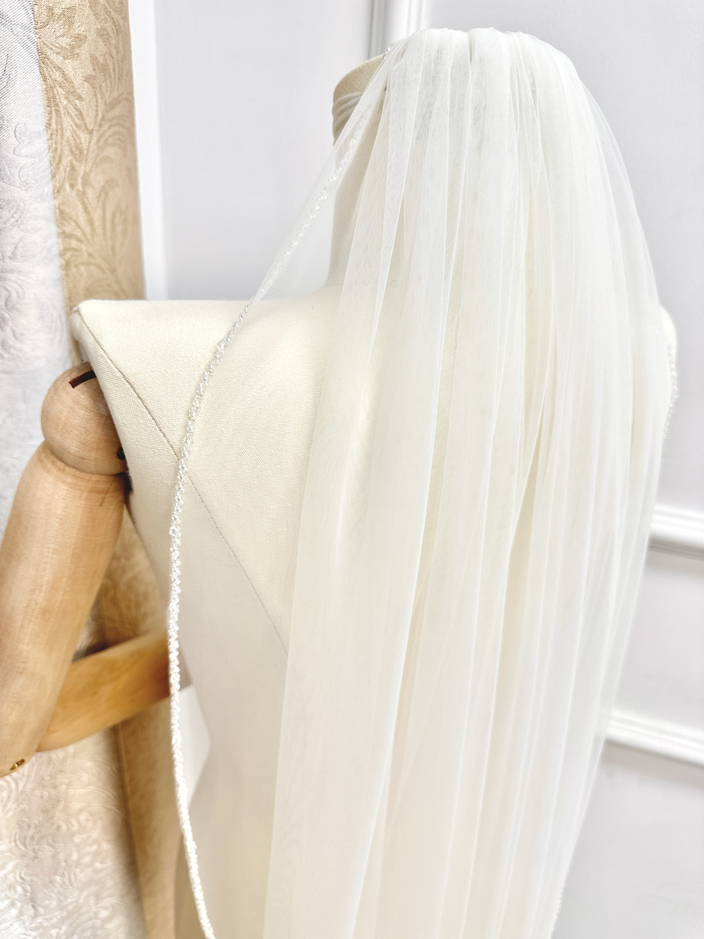 Glitter Wedding Veil,beaded Crystal Veil,bridal Veil,single Tier Veil ...