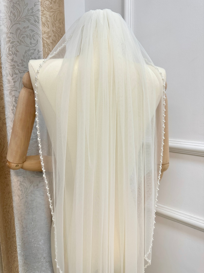Pearl Veil,pearl Wedding Veil,crystal Veil,beaded Bridal Veil,glitter ...