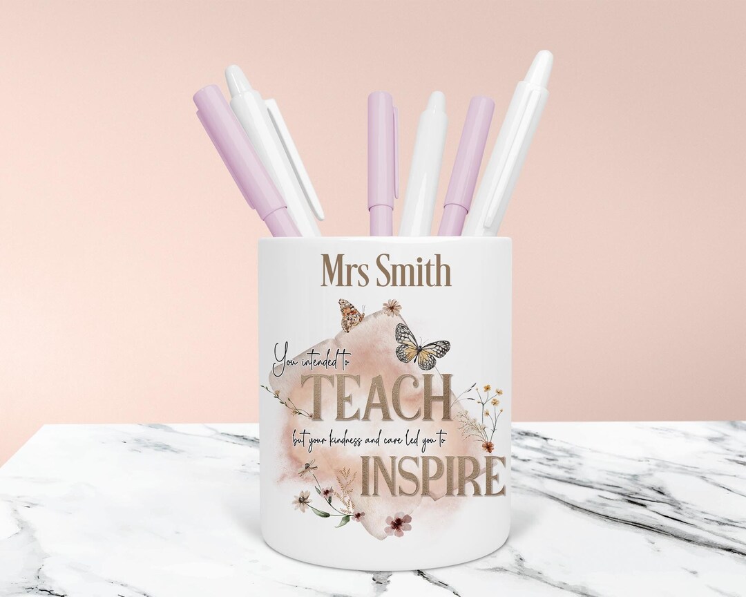 Teacher Pen Pot, Pencil Pot for Teachers, Teacher’s Gifts, Personalised ...