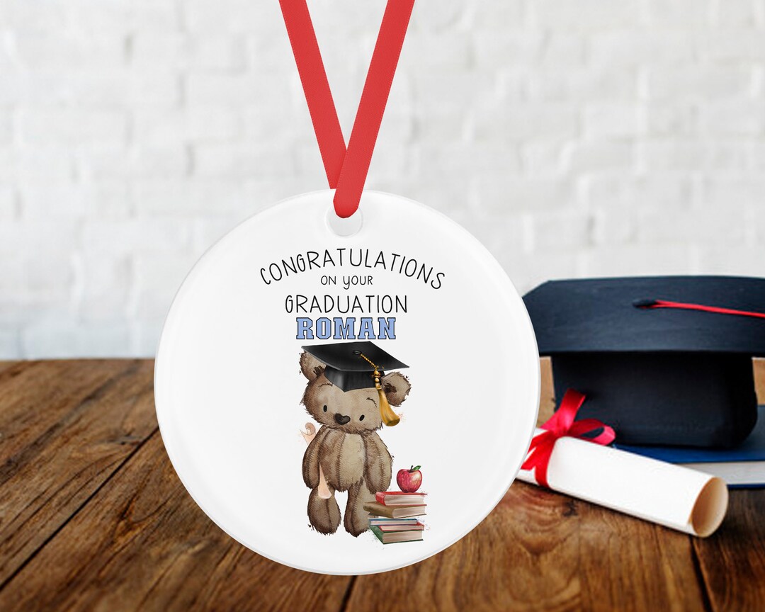 School Leavers Graduation Gift Bear Ornament Personalised - Etsy