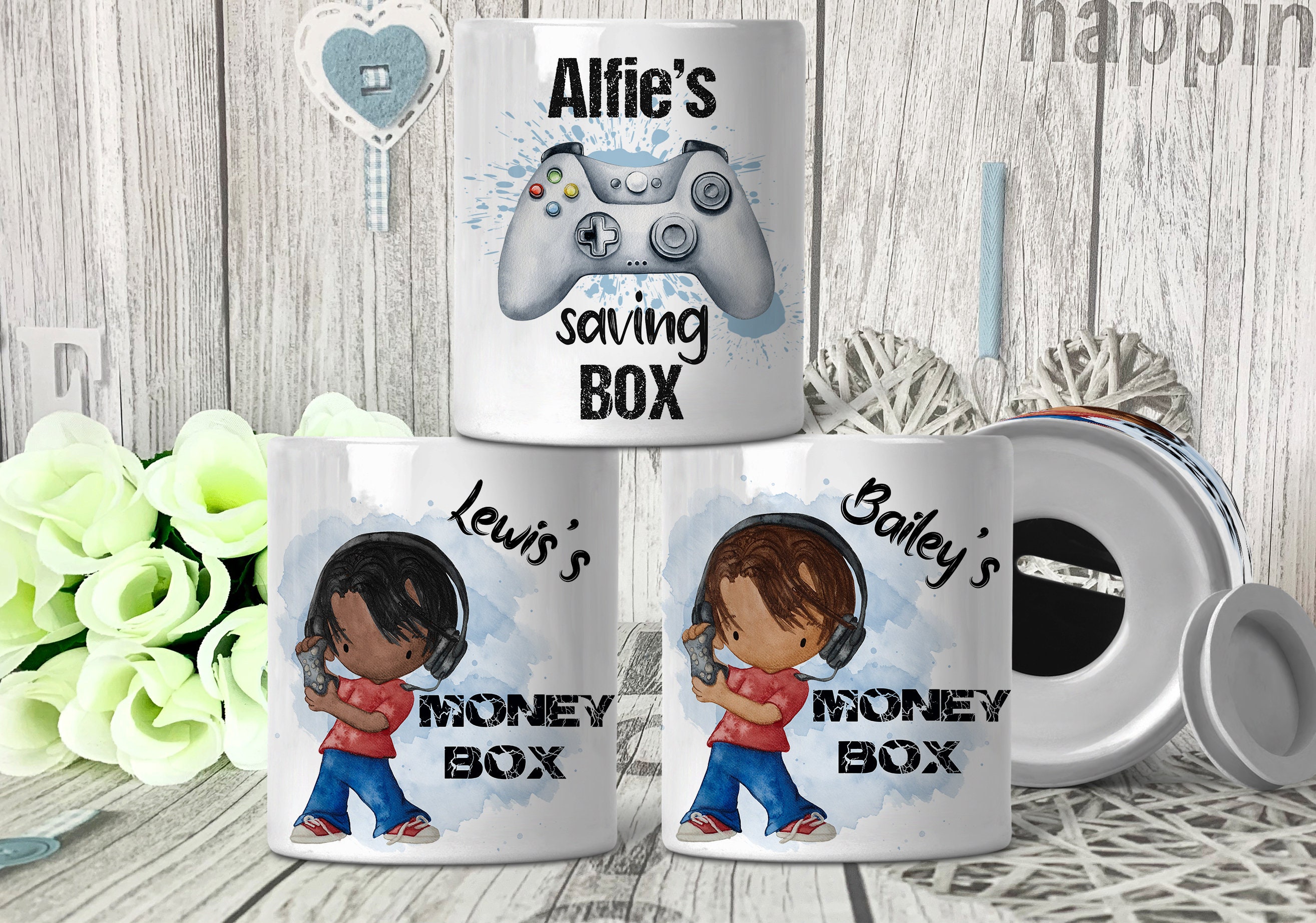 Personalised Gaming Money Box Ceramic Money Box Gamer Gift - Etsy UK