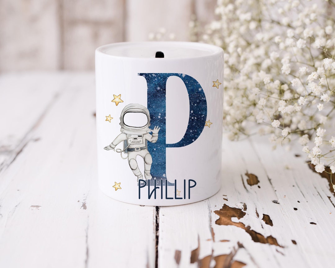 Personalised Space Money Box, Astronaut Ceramic Money Box, Spaceman ...