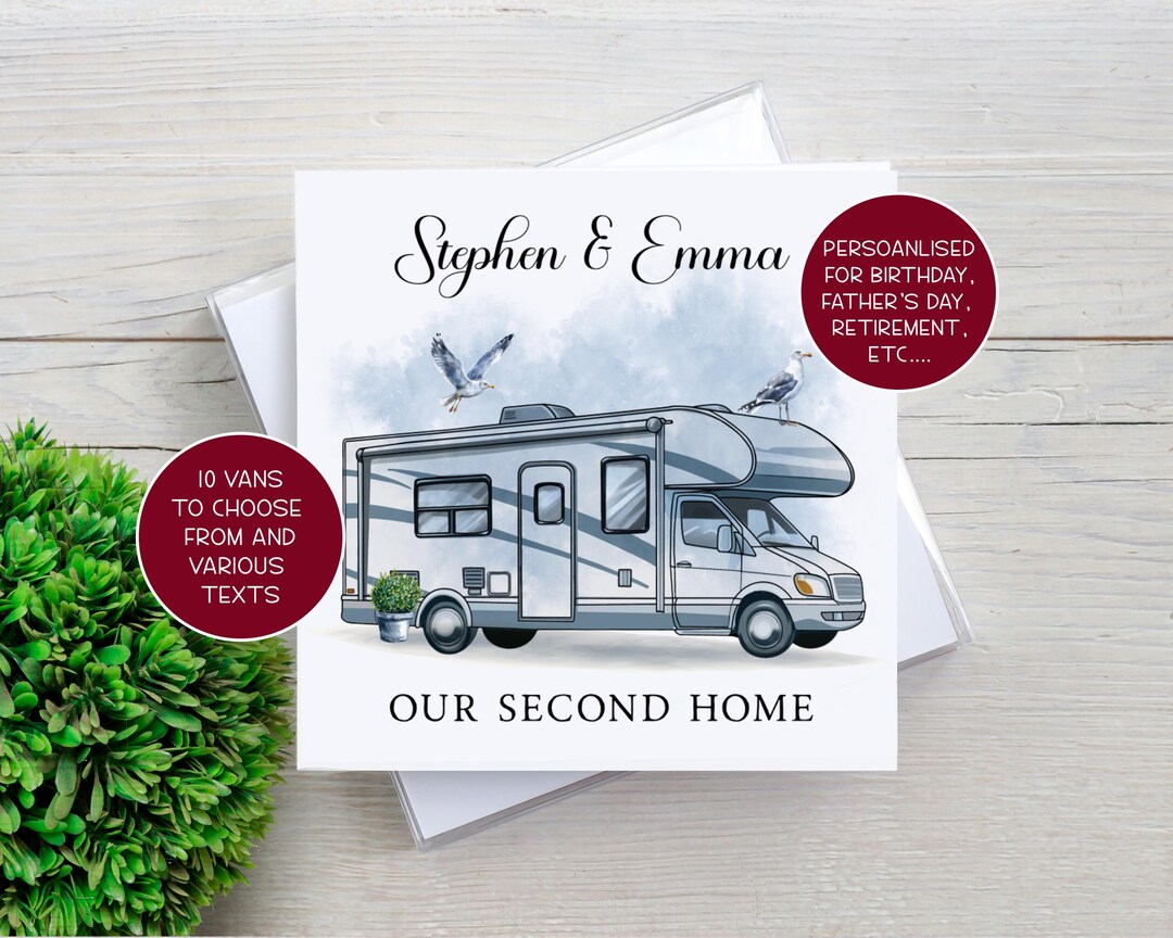 Personalised Motorhome Card, Camper Van, Retirement Home, New Home ...