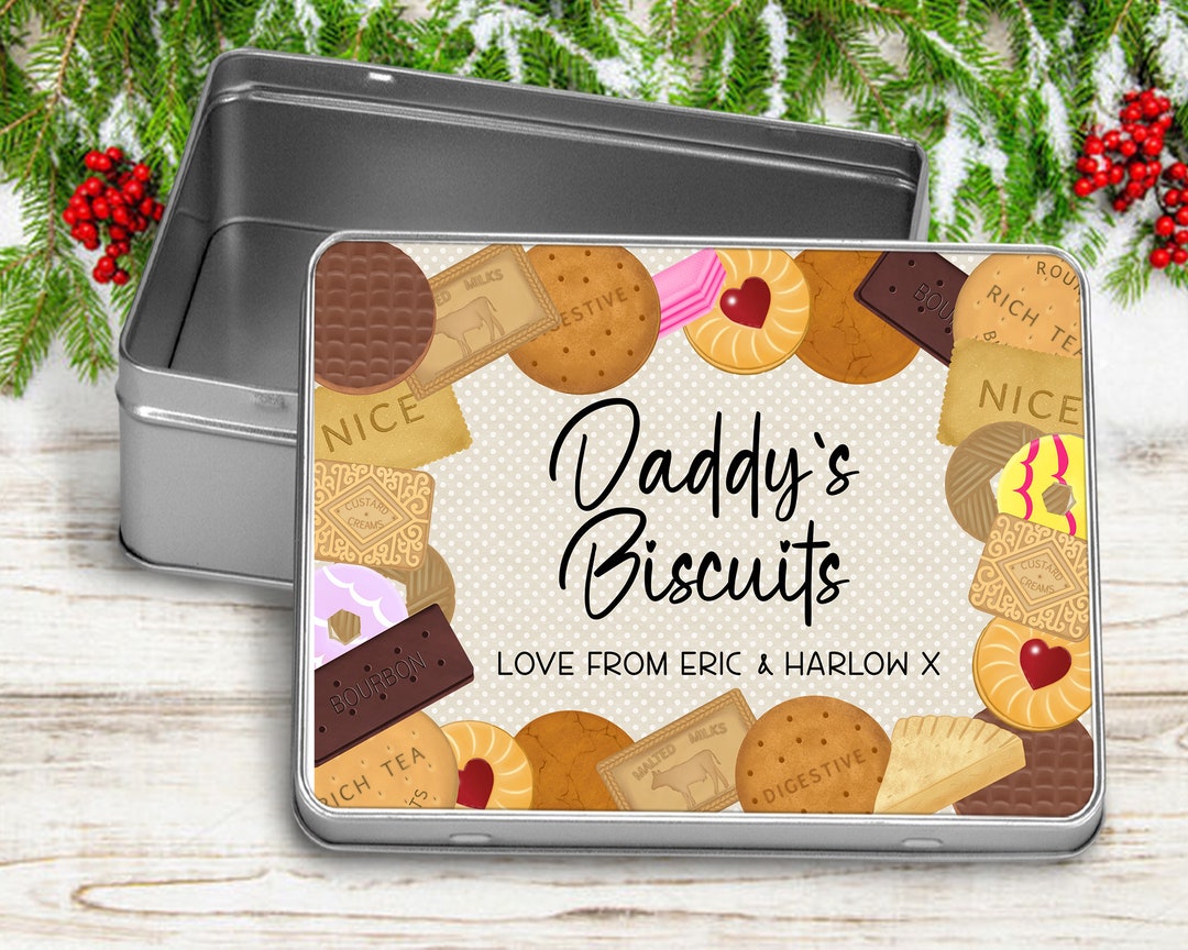 Personalised Biscuit Tin, Christmas Cookies, Treat Tin for Family and ...