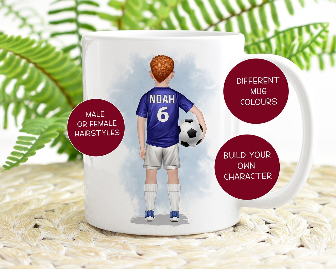 Personalised Football Mug, Soccer Cup, Football Drinkware, Football ...