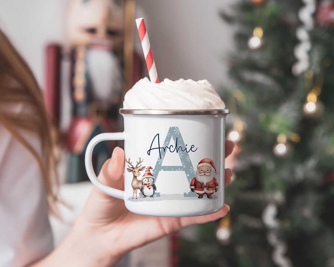 Personalised Christmas Mug, Hot Chocolate Mug, Christmas Eve Tin Mug ...