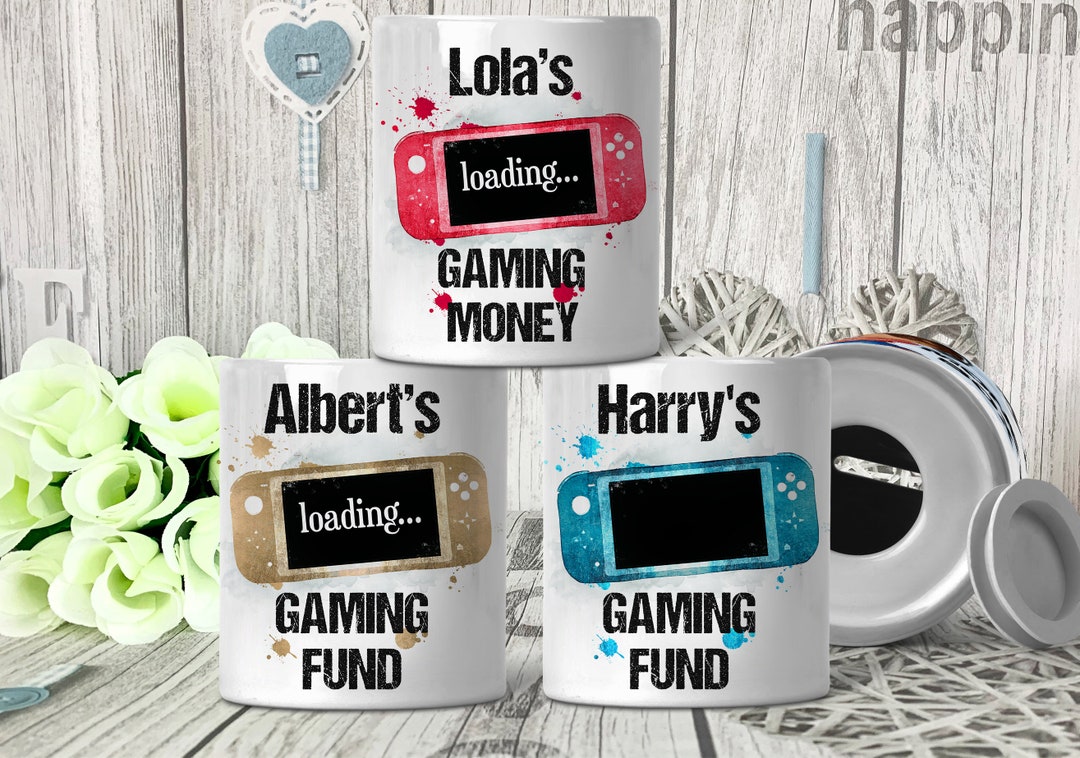 Personalised Gaming Money Box: Ceramic Gamer Gift - Etsy UK