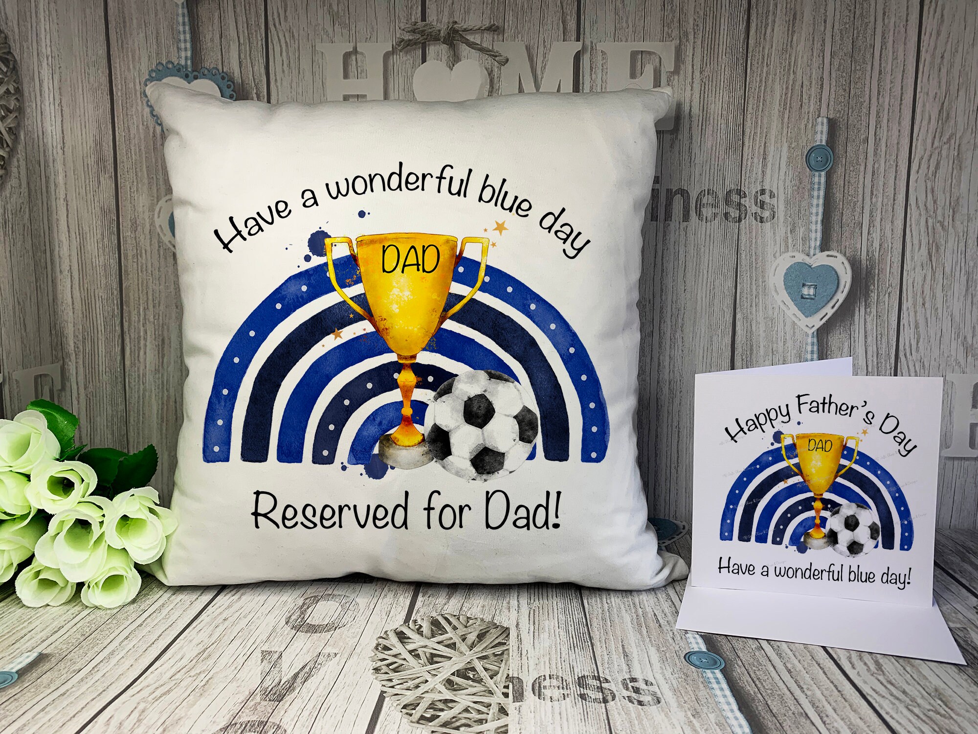 Football Cushion Personalised Soccer Pillow Rainbow Cushion - Etsy UK