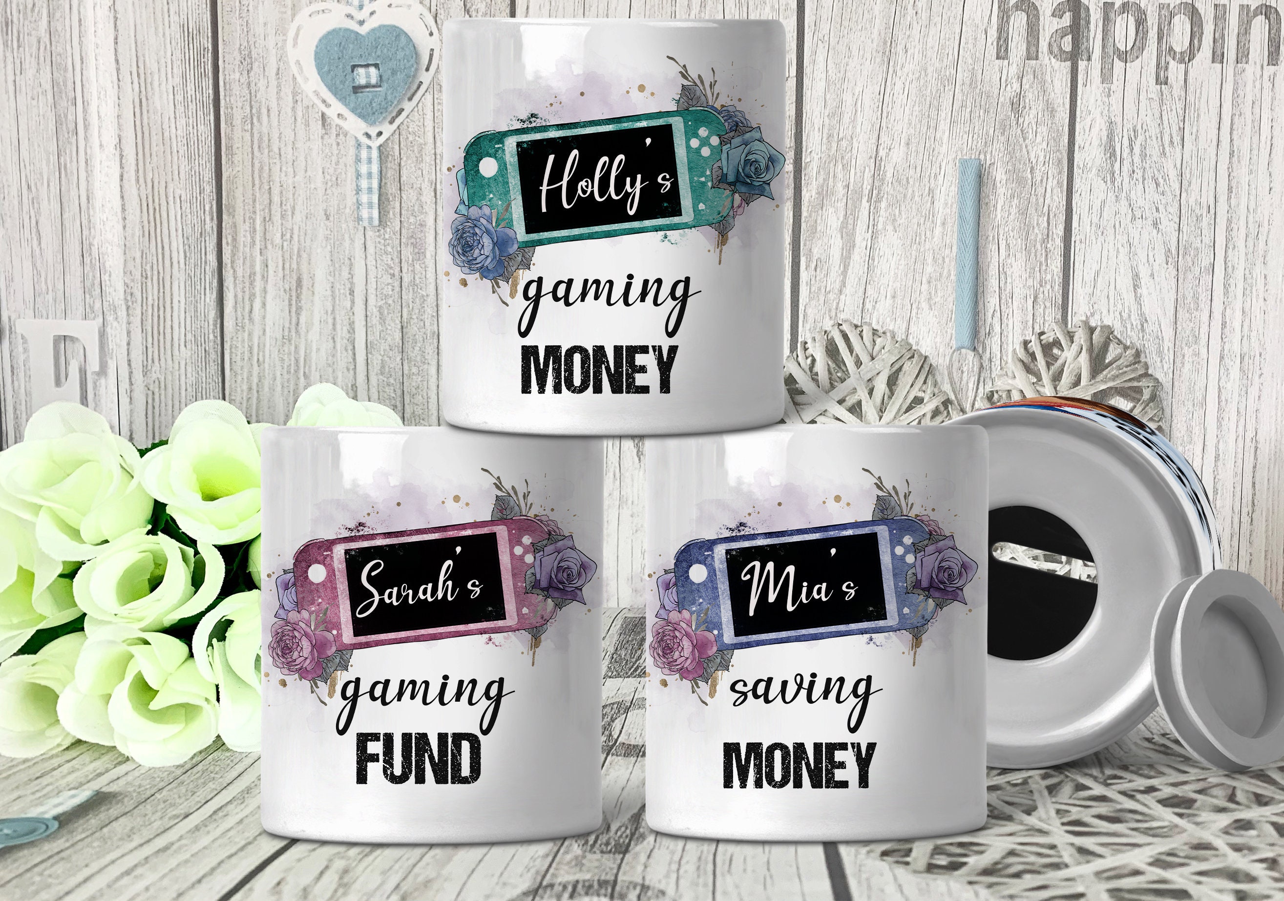 Personalised Gaming Money Box Ceramic Money Box Gamer Gift - Etsy