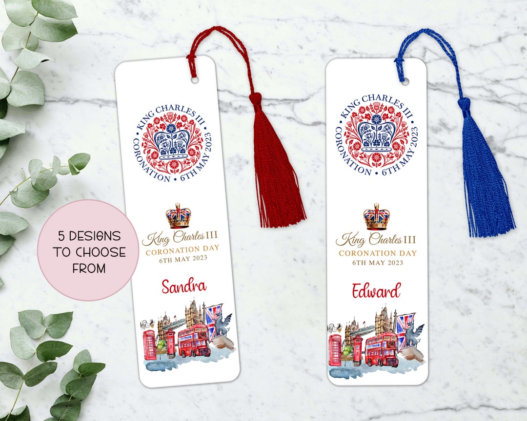 King Charles Coronation Bookmarks, Metal Bookmark, Aluminium Bookmark ...