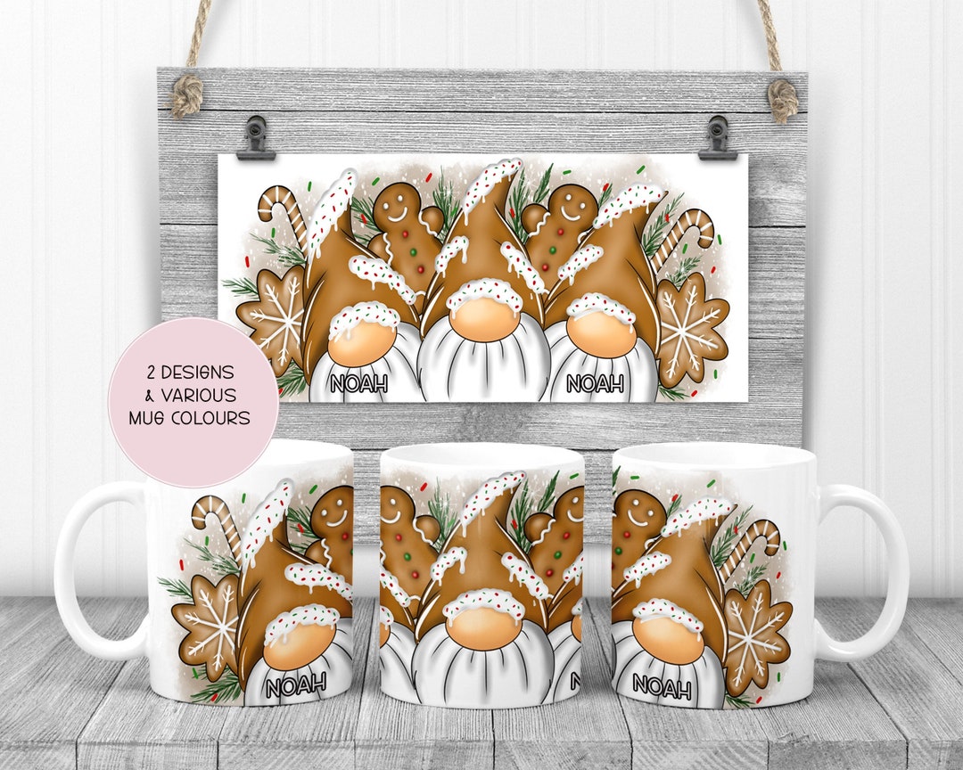 Personalised Ginger Gonk Mug, Christmas Gnome Mug, Stocking Filler for ...