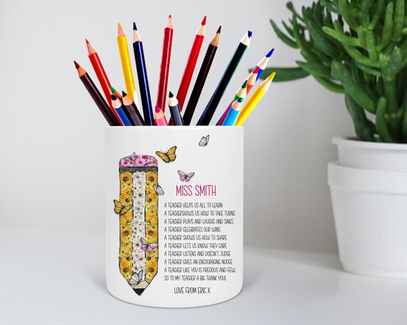 Teacher Pen Pot Pencil Pot for Teachers Teachers Gifts - Etsy