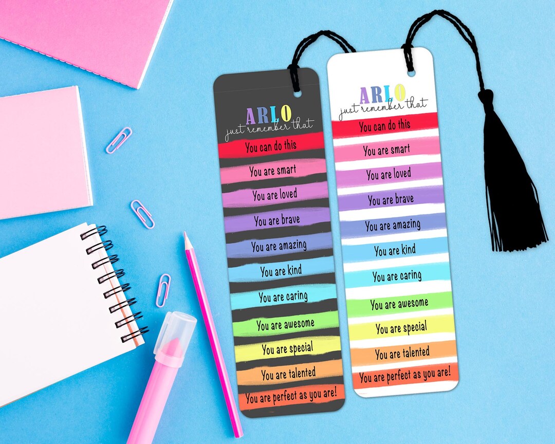 Personalised Positivity Bookmark Gifts, Mental Health, Pick Me up Gifts ...