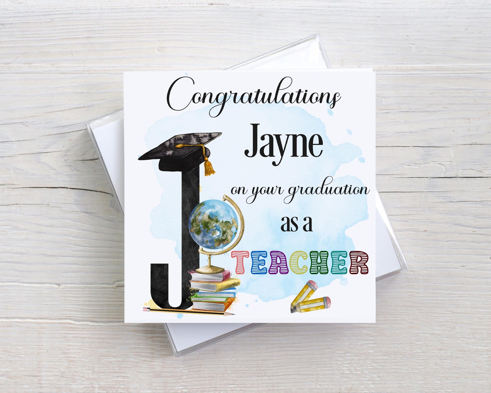 Teacher Graduation Card Congratulations on Graduation as a - Etsy