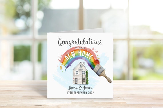 Personalised New Home Card Happy First Home Card - Etsy