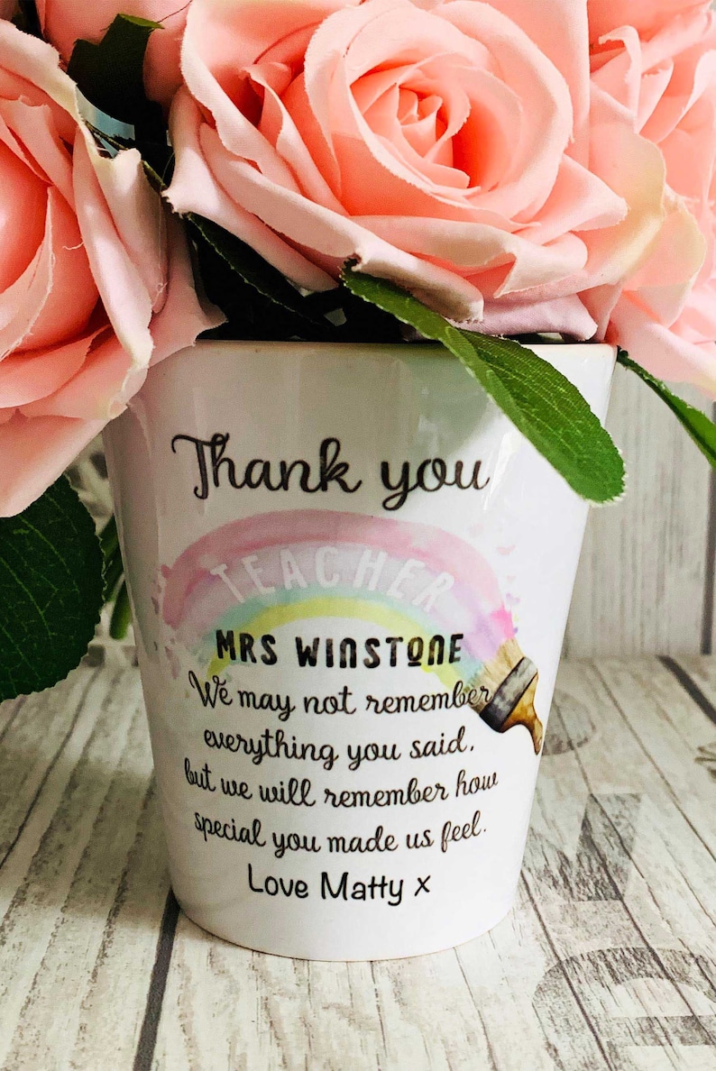 Teacher Plant Pot Teachers Gifts Personalised Flower Pot - Etsy