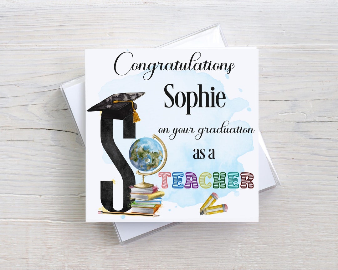 Teacher Graduation Card, Congratulations on Graduation as a Qualified ...