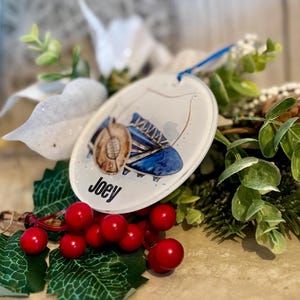 Rugby Christmas Tree Ornament, Personalised Rugby Player Acrylic ...