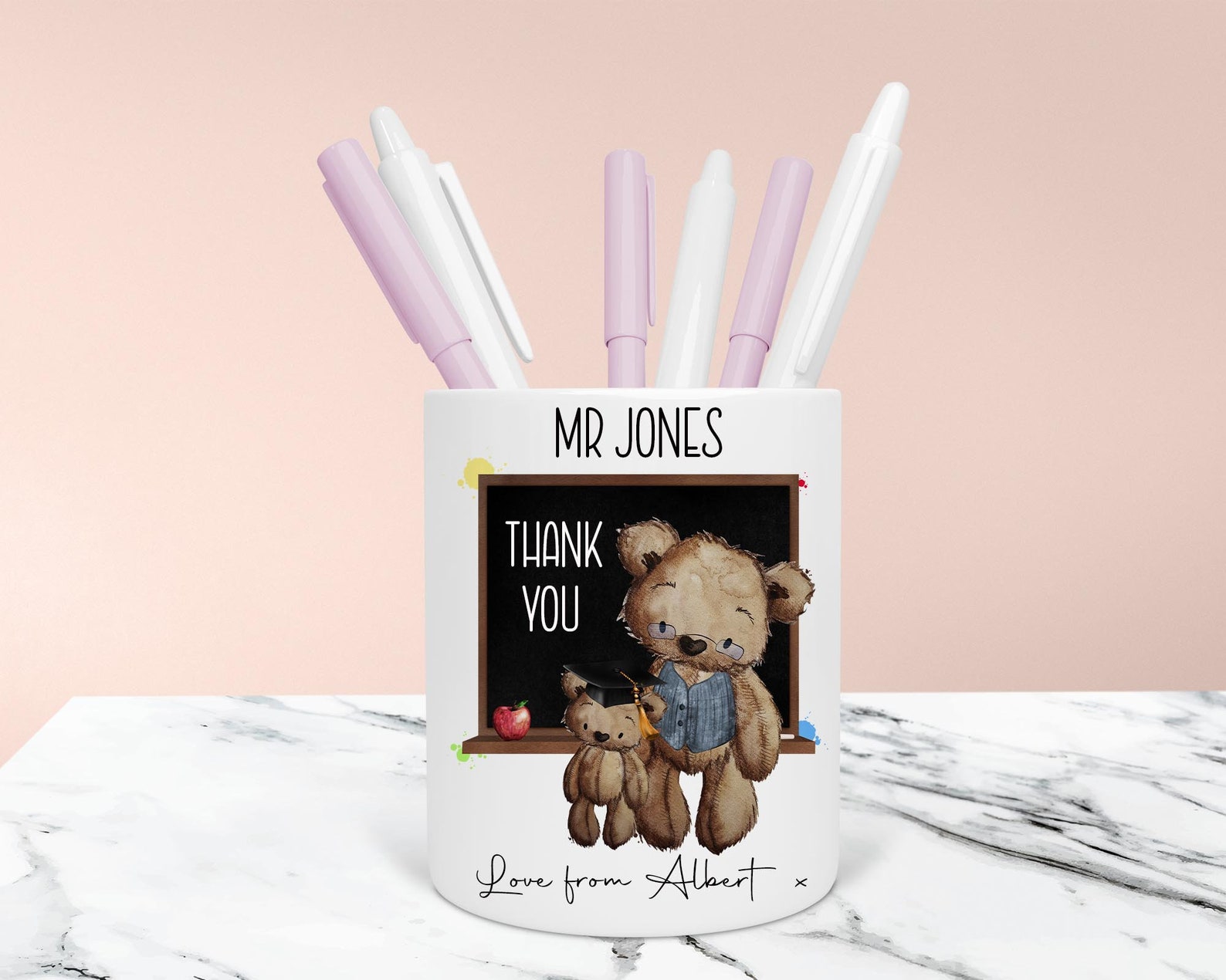 Teacher Pen Pot, Pencil Pot for Teachers, Teacher’s Gifts, Personalised ...