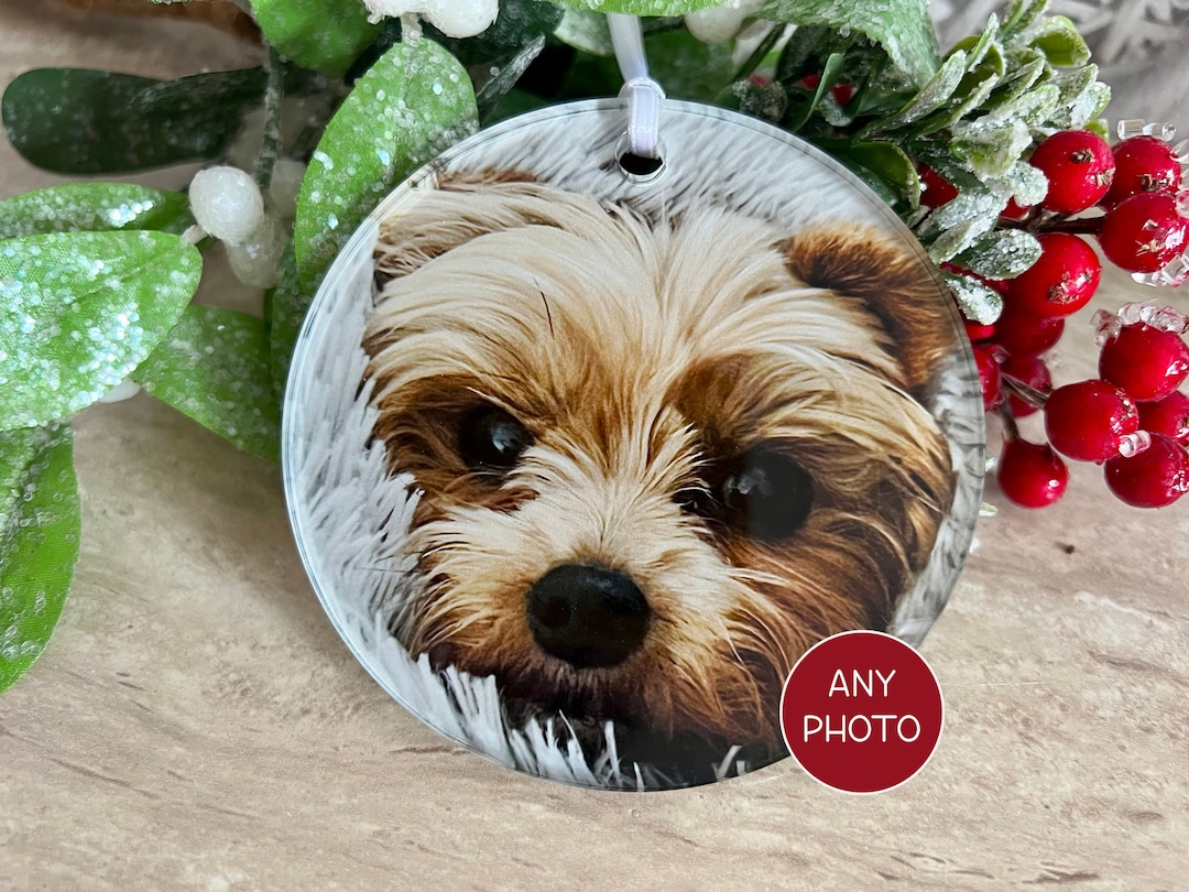 Personalised Christmas Tree Photo Ornament, Acrylic Glass Effect ...