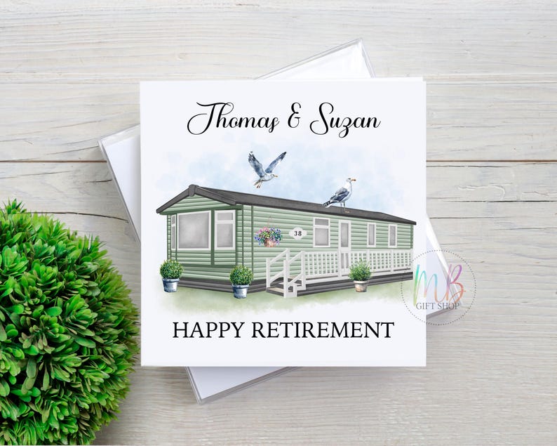 Personalised Caravan Static Caravan Card, Retirement Home, Family Gift ...