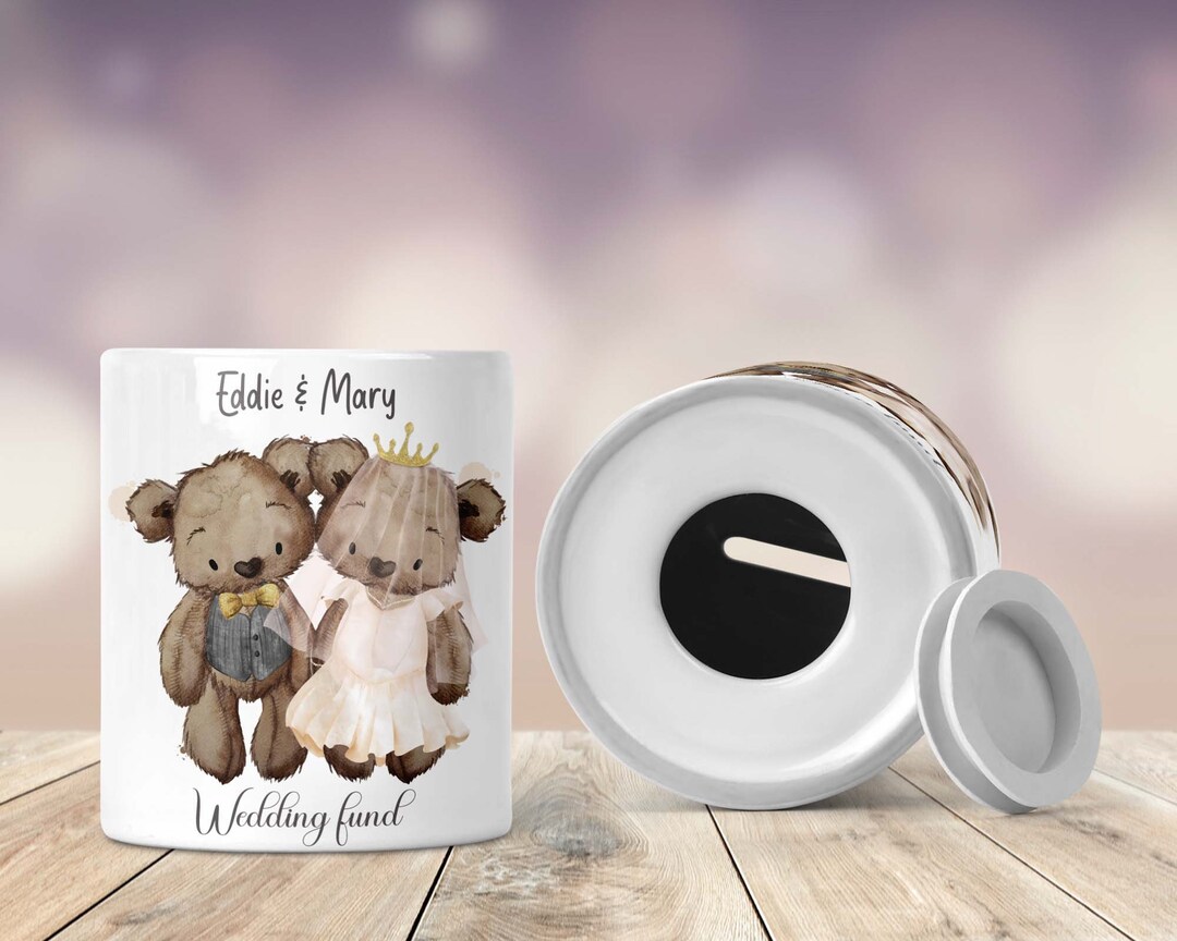 Personalised Wedding Fund Money Box: Mr & Mrs Ceramic Keepsake With ...