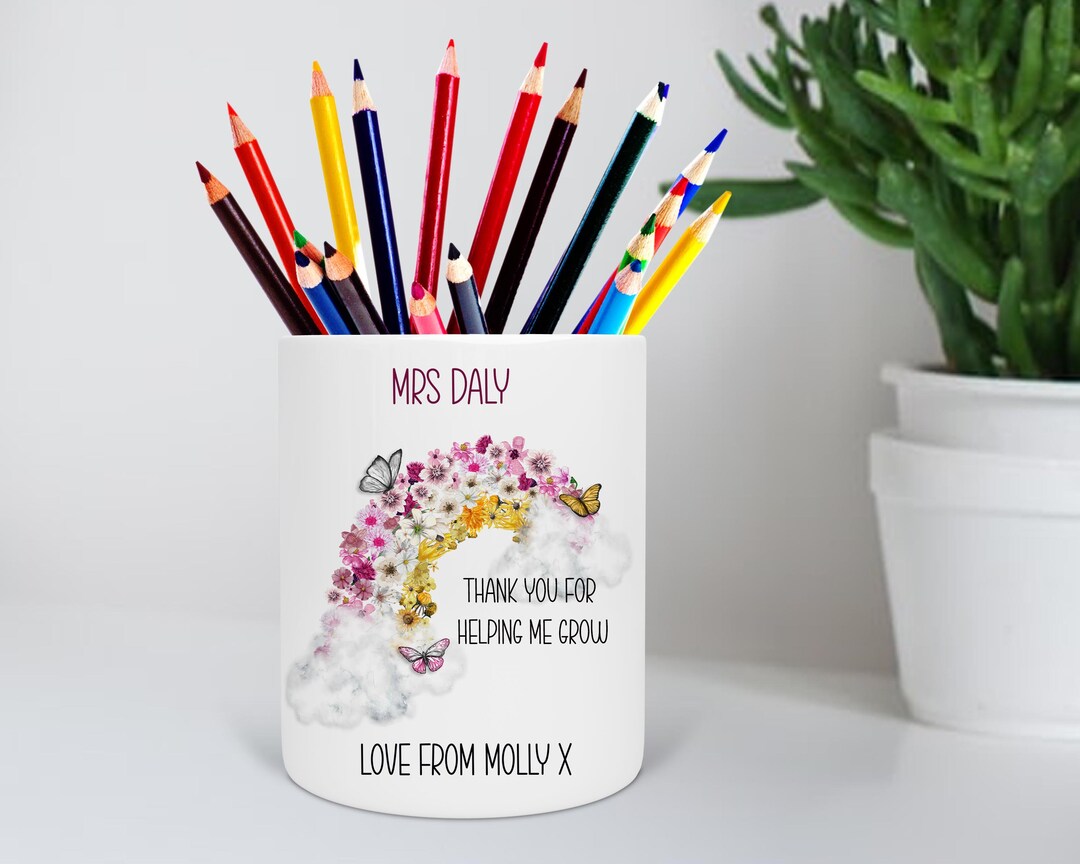 Teacher Pen Pot, Pencil Pot for Teachers, Teacher’s Gifts, Personalised ...