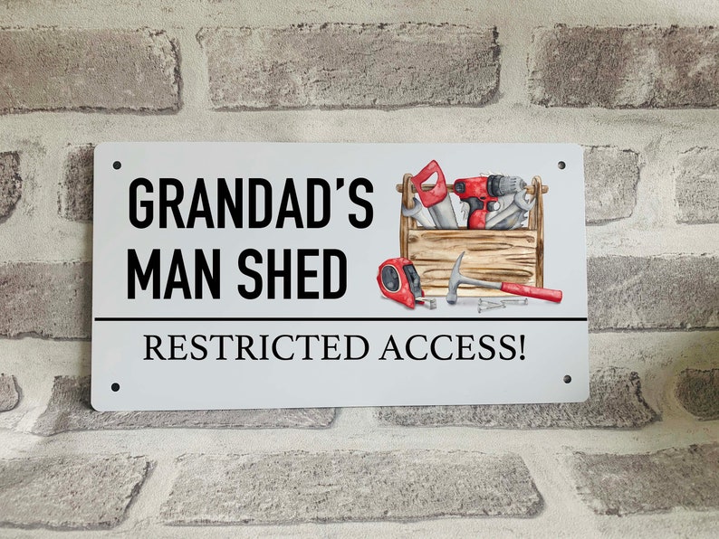 Personalised Man Shed Cave Sign Outdoor Indoor Sign Garden - Etsy