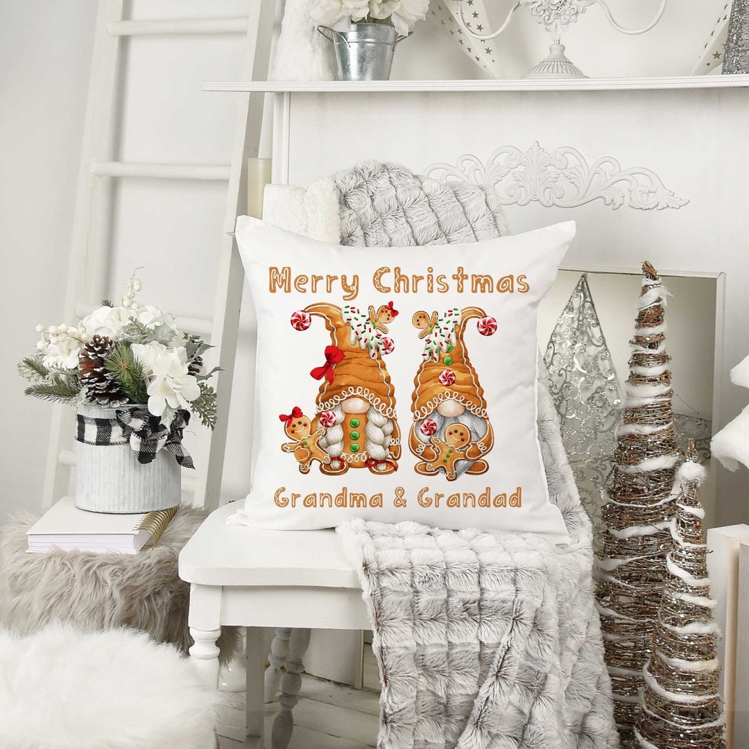Personalised Gonk Christmas Gingerbread Cushion, Gingerbread Man ...