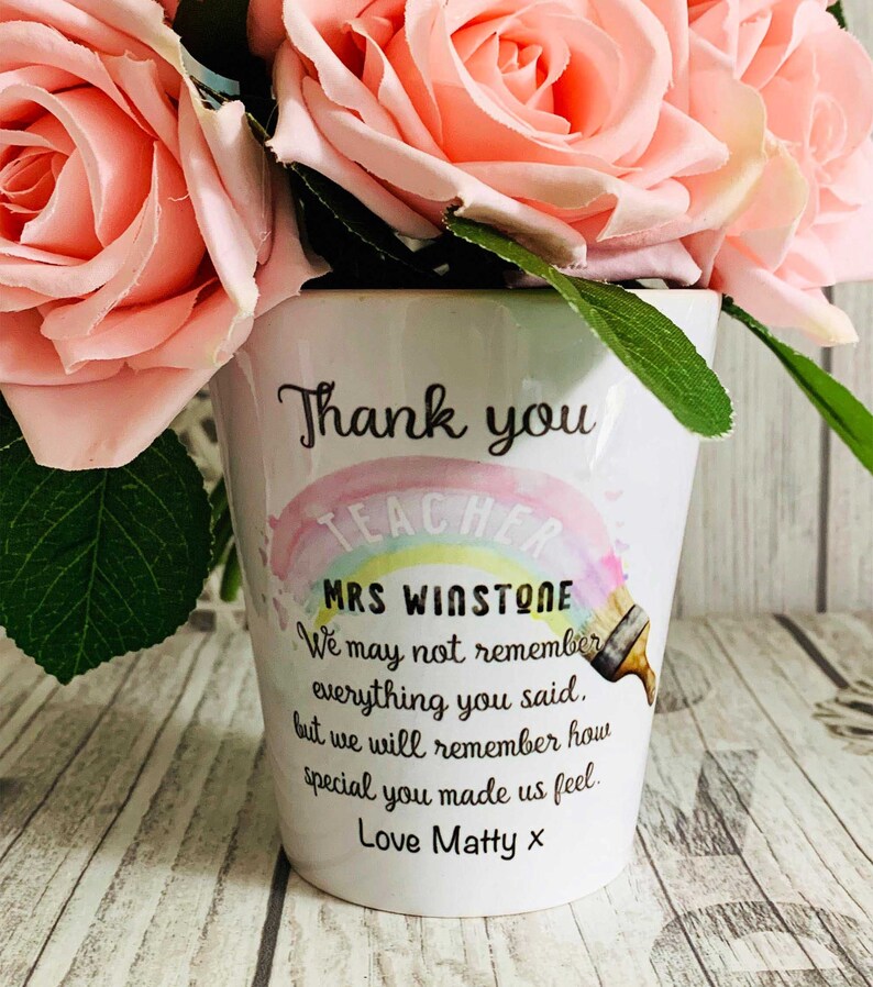 Teacher Plant Pot Teachers Gifts Personalised Flower Pot - Etsy