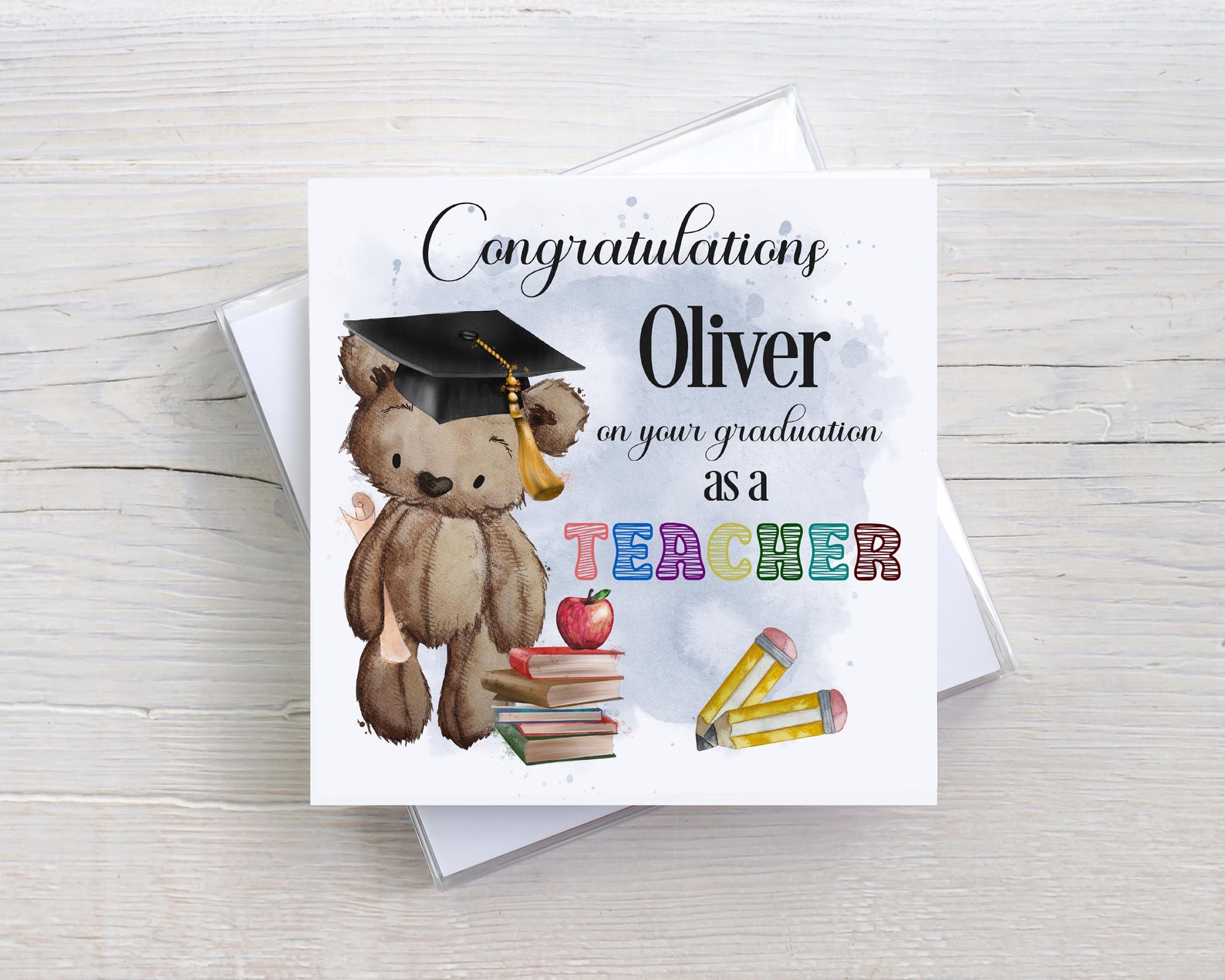 Teacher Graduation Card Congratulations on Graduation as a - Etsy