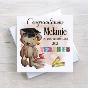 Teacher Graduation Card, Congratulations on Graduation as a Teacher, 3 ...