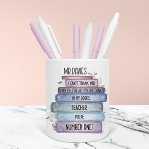 Teacher Pen Pot, Pencil Pot for Teachers, Teacher’s Gifts, Personalised ...