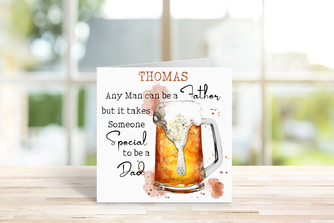 Personalised Beer Father’s Day Card, Card for Grandad, Uncle, Son ...