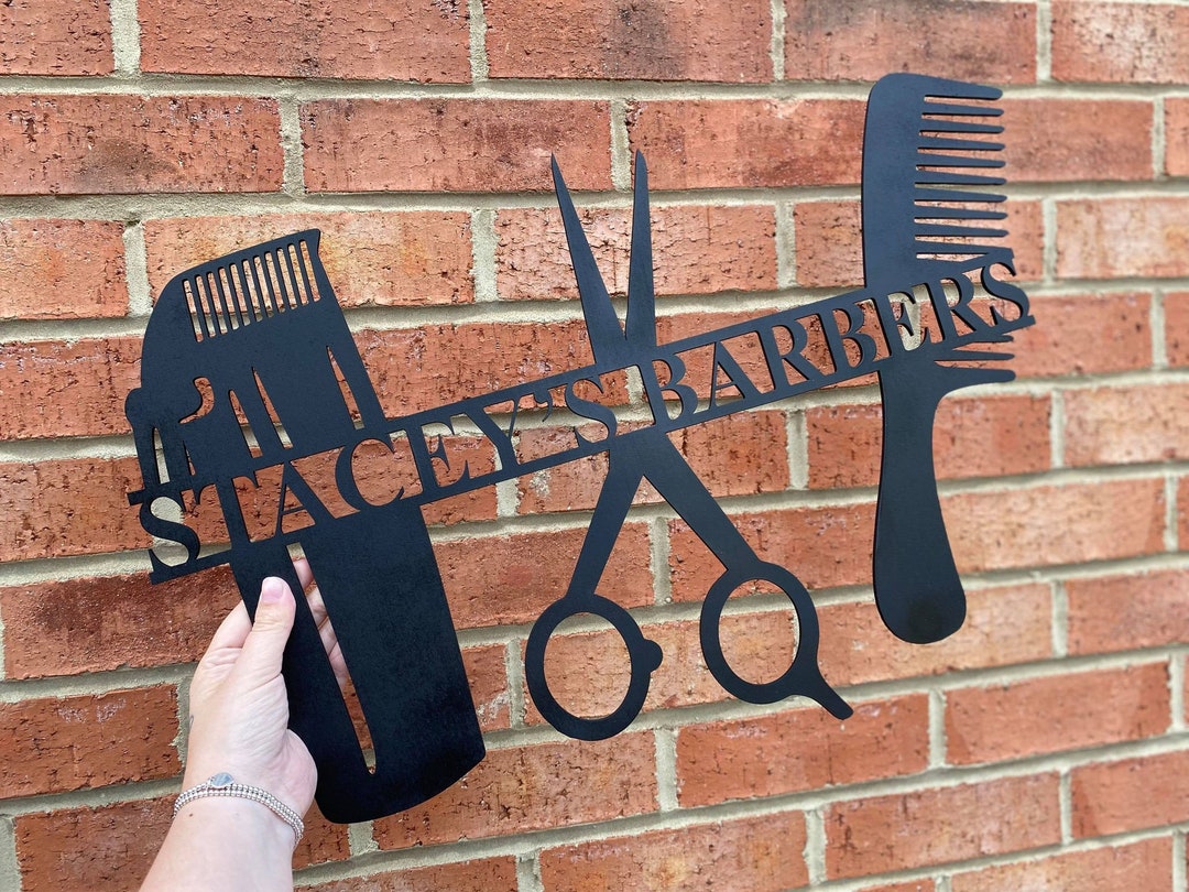 Barber Shop Sign Personalised Barber Sign Custom Hairstylist - Etsy