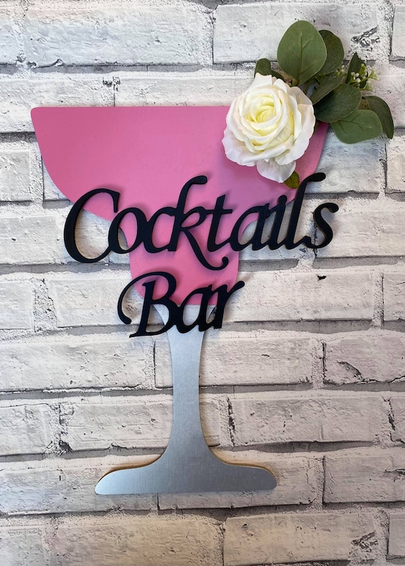 Wooden Cocktail Sign Cocktail Sign Outdoor Sign Home Bar | Etsy