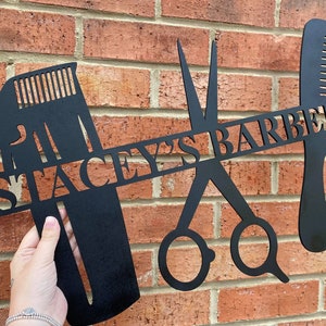 Barber Shop Sign Personalised Barber Sign Custom Hairstylist - Etsy