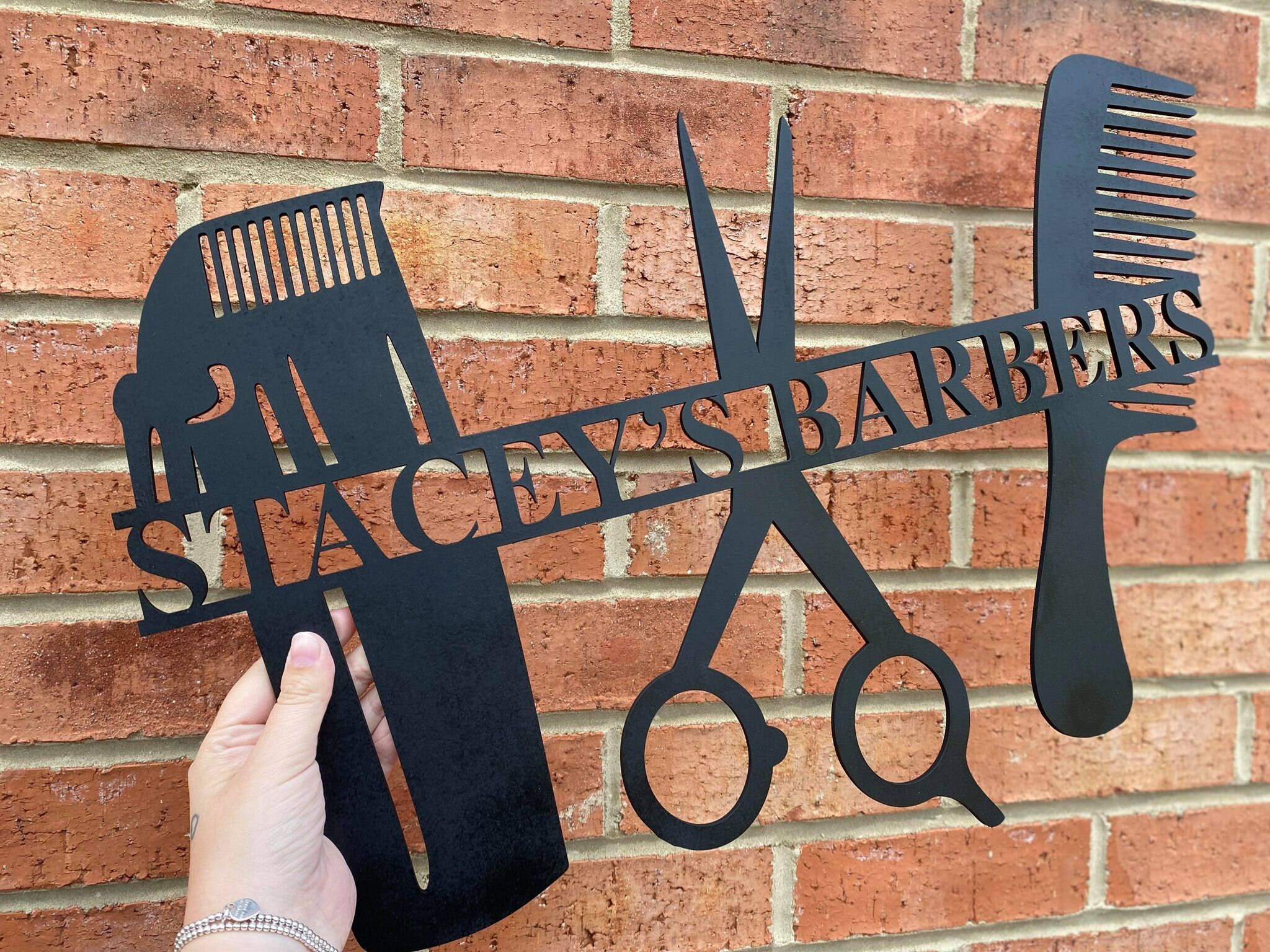 Barber Shop Sign Personalised Barber Sign Custom hairstylist | Etsy