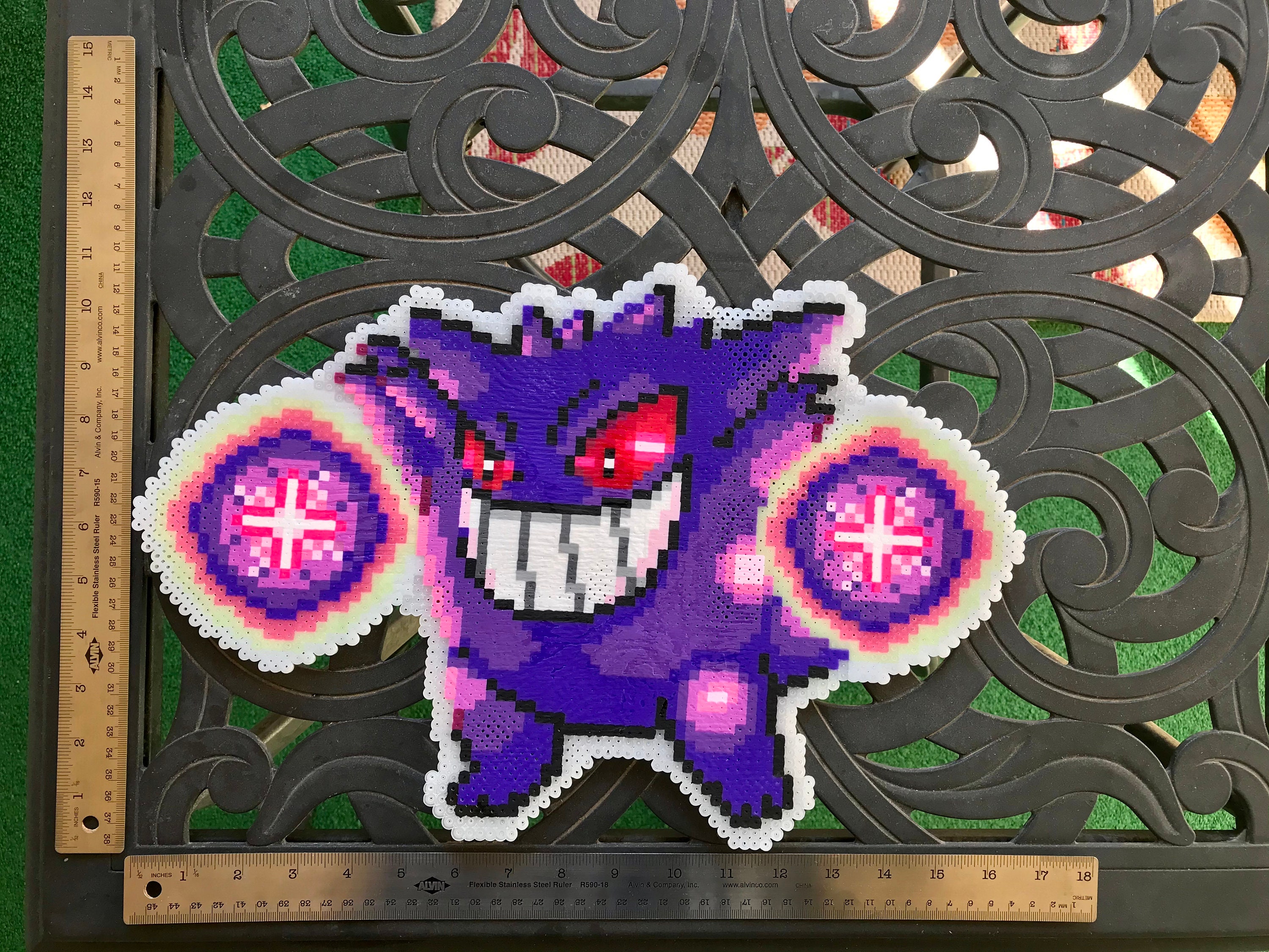 Mega Gengar Perler Gengar Perler Bead Etsy