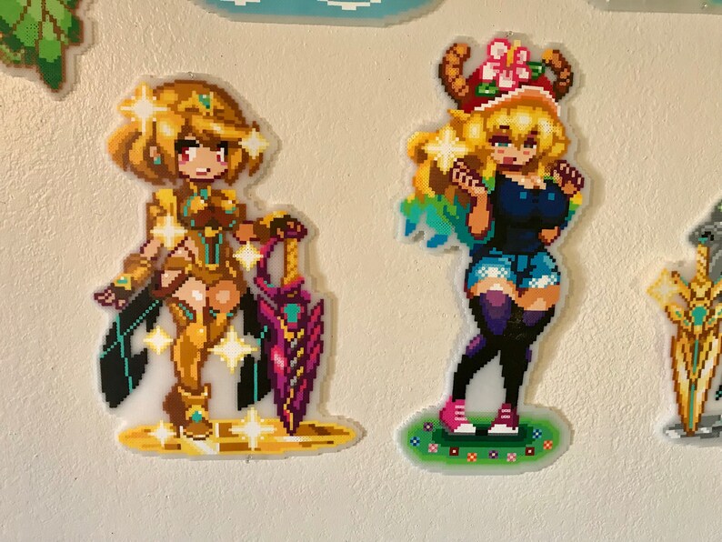 PURE GOLD PYRA Figura xenoblade y Super Smash Bros Perler - Etsy México