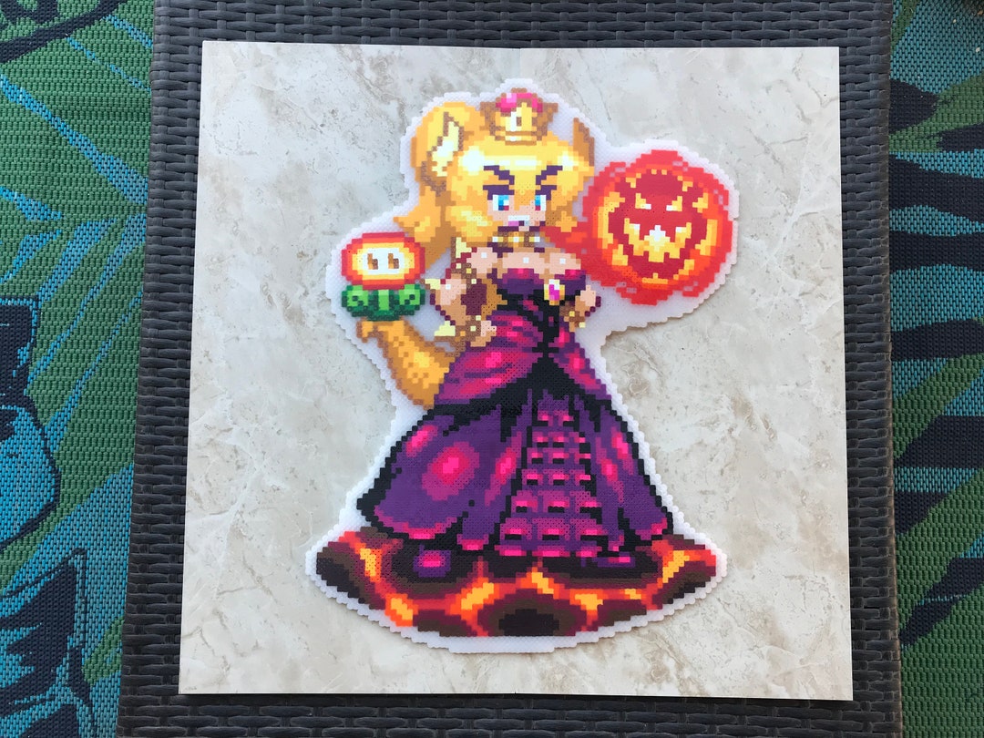 FIRE BOWSETTE Super Mario Perler Figure - Etsy