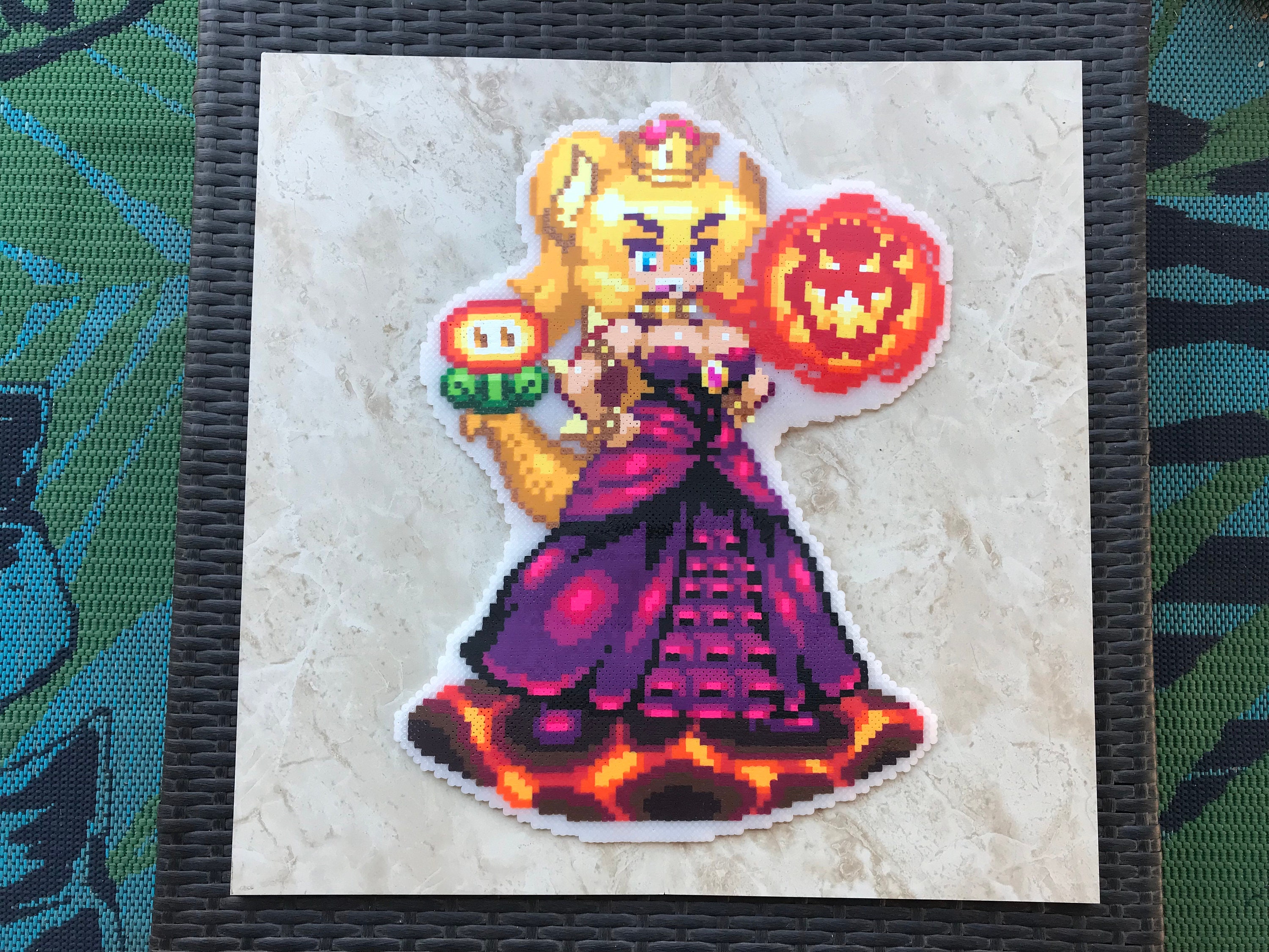 FIRE BOWSETTE Super Mario Perler Figure - Etsy