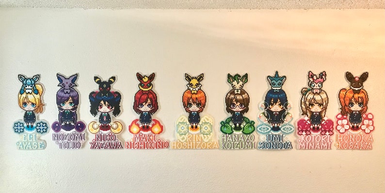 RIN HOSHIZORA & JOLTEON - Love Live Perler Figure - Etsy