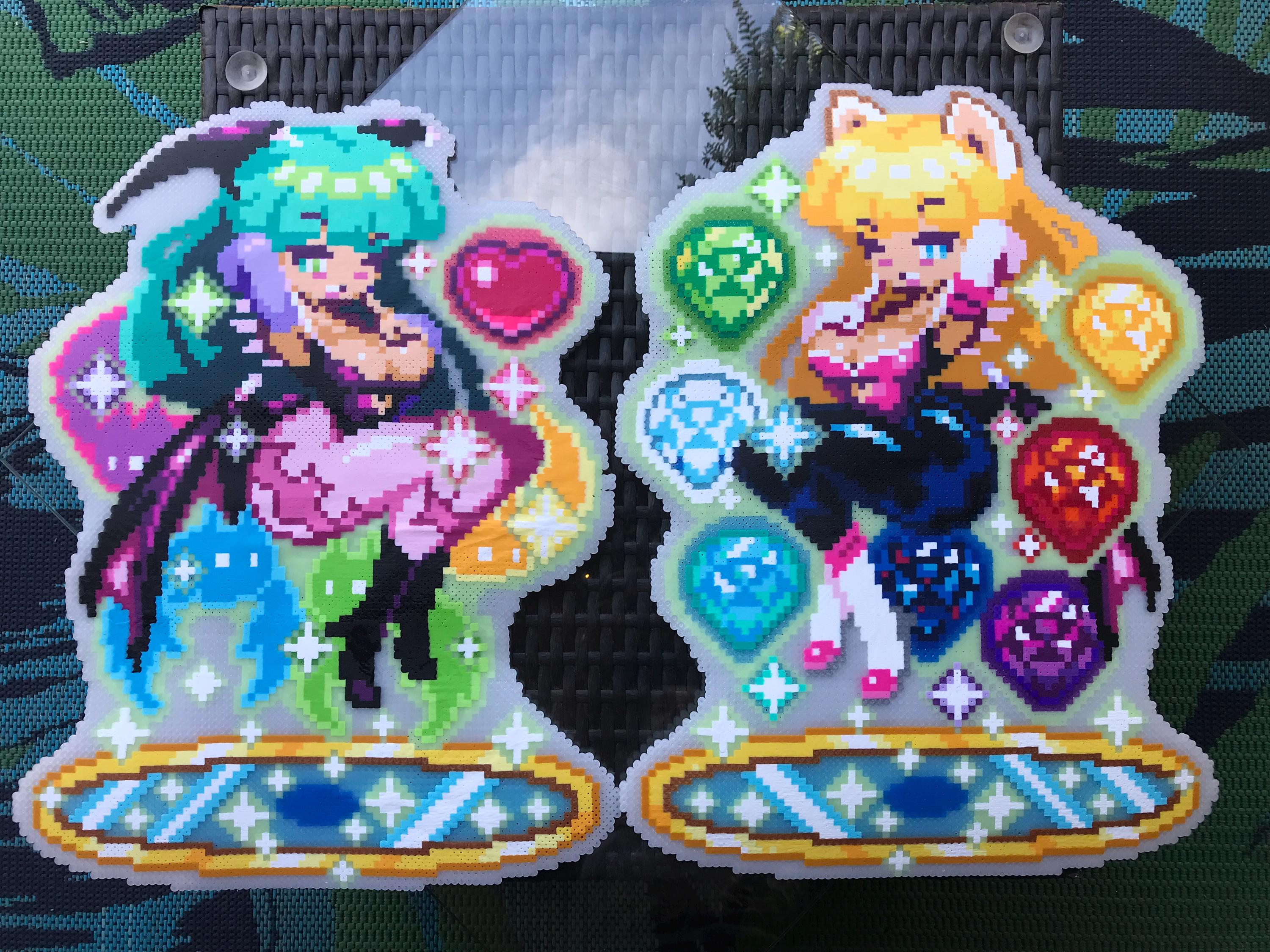 ROUGE THE BAT (morrigan’s Cosplay) - Sonic the Hedgehog Perler - Etsy