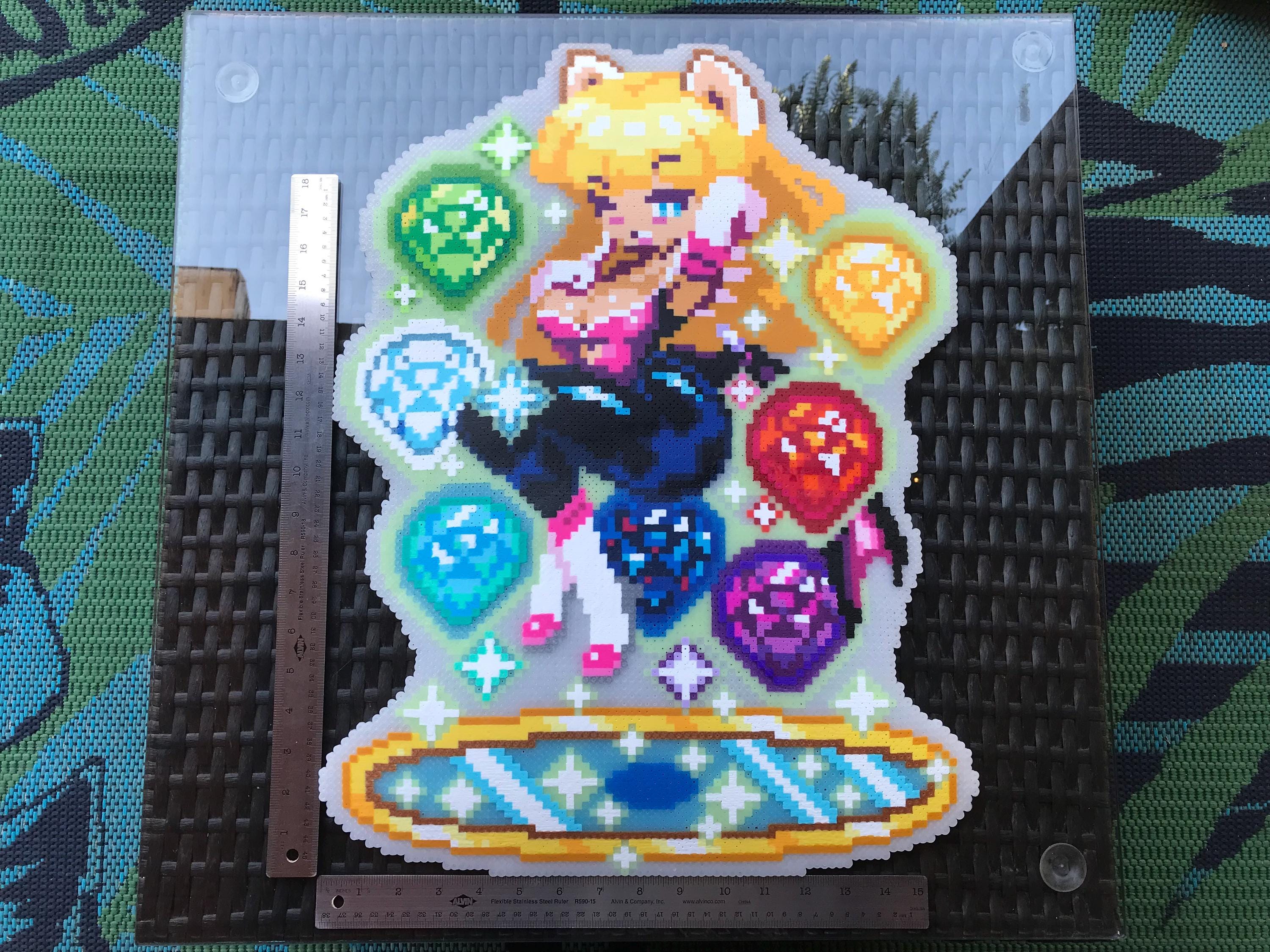 ROUGE THE BAT (morrigan’s Cosplay) - Sonic the Hedgehog Perler - Etsy