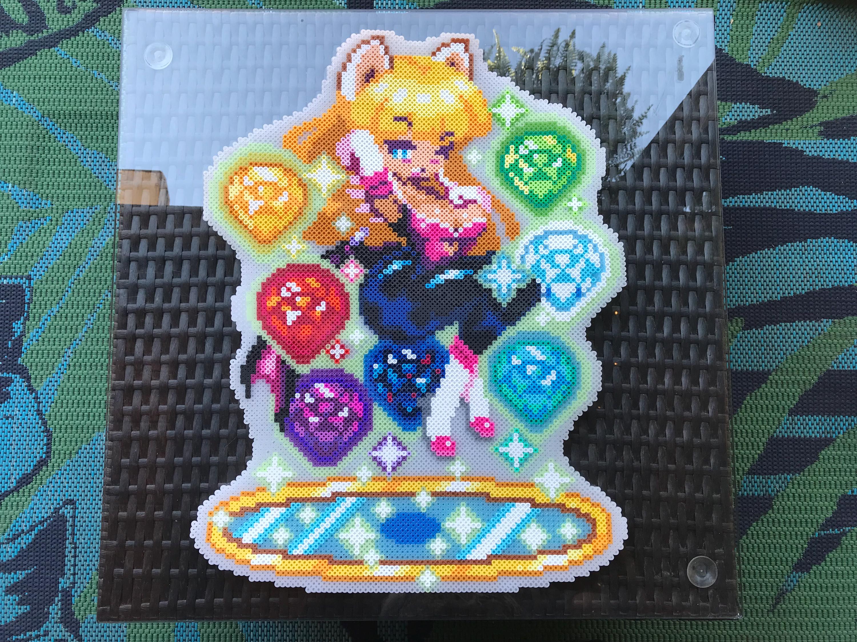 ROUGE THE BAT (morrigan’s Cosplay) - Sonic the Hedgehog Perler - Etsy