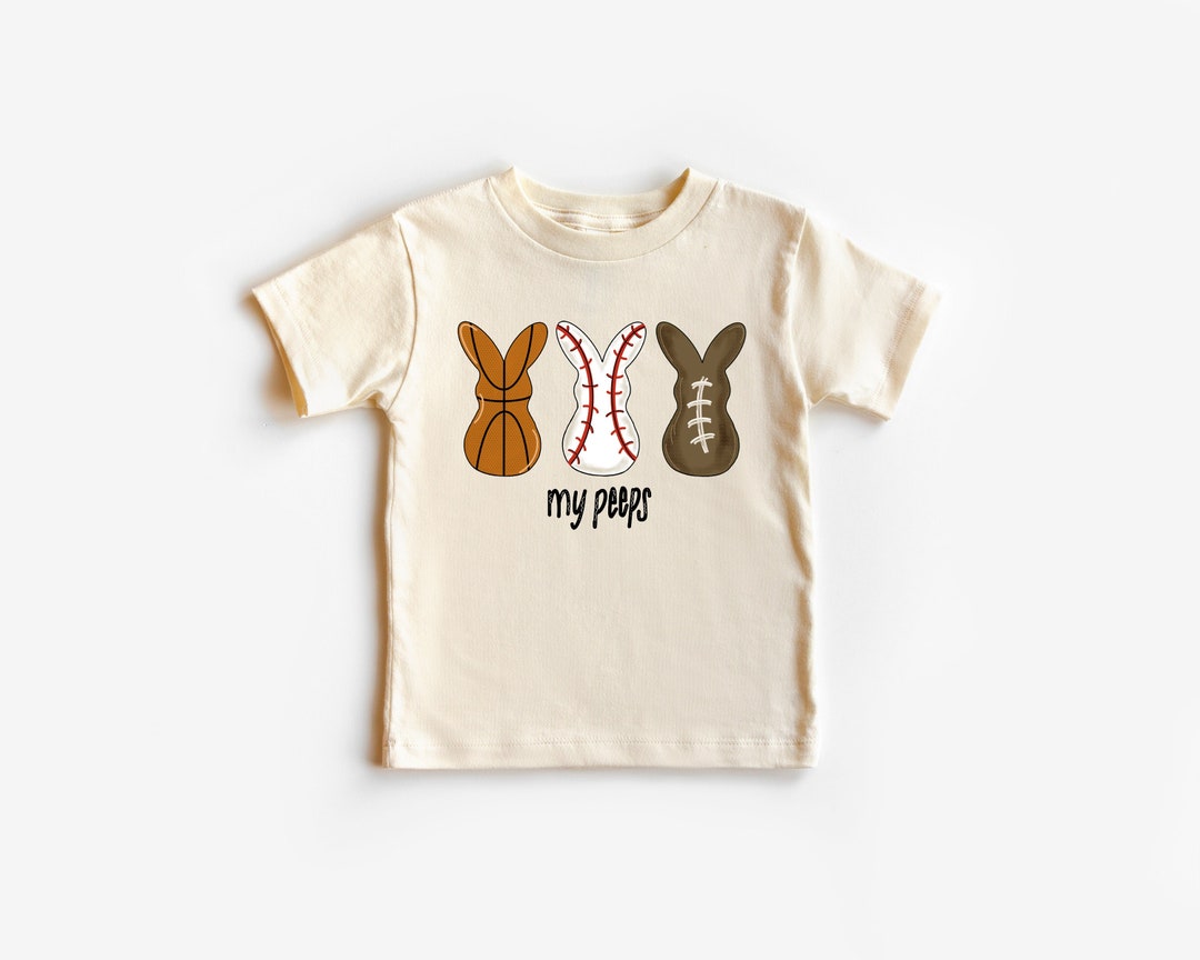 Easter Sport Bunny Shirt, Easter Sport Peeps Kids Tees Football Bunny ...