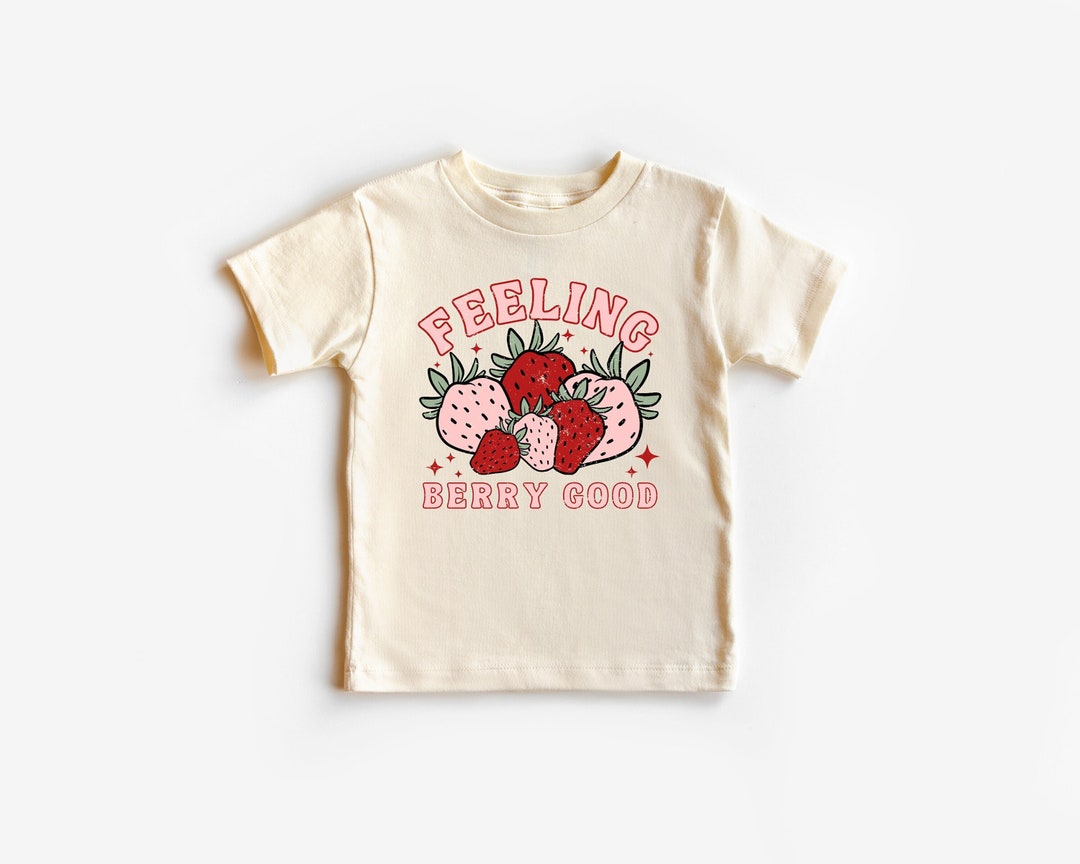 Feeling Berry Good Kids Shirt, Retro Strawberry Shirt, Berry Toddler T ...