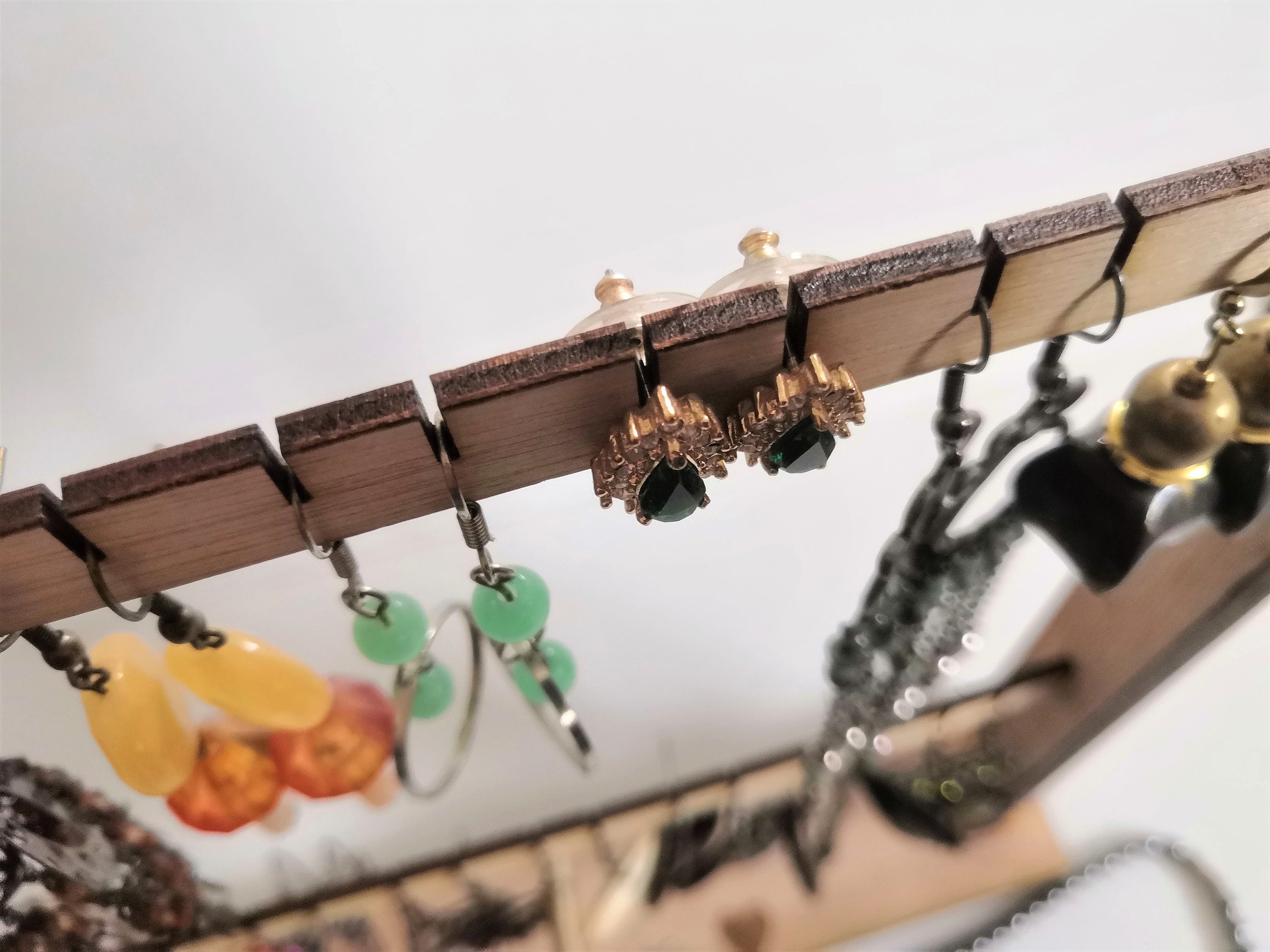 Personalised Wooden Earring Stand Holds 20 Pairs of Earrings - Etsy