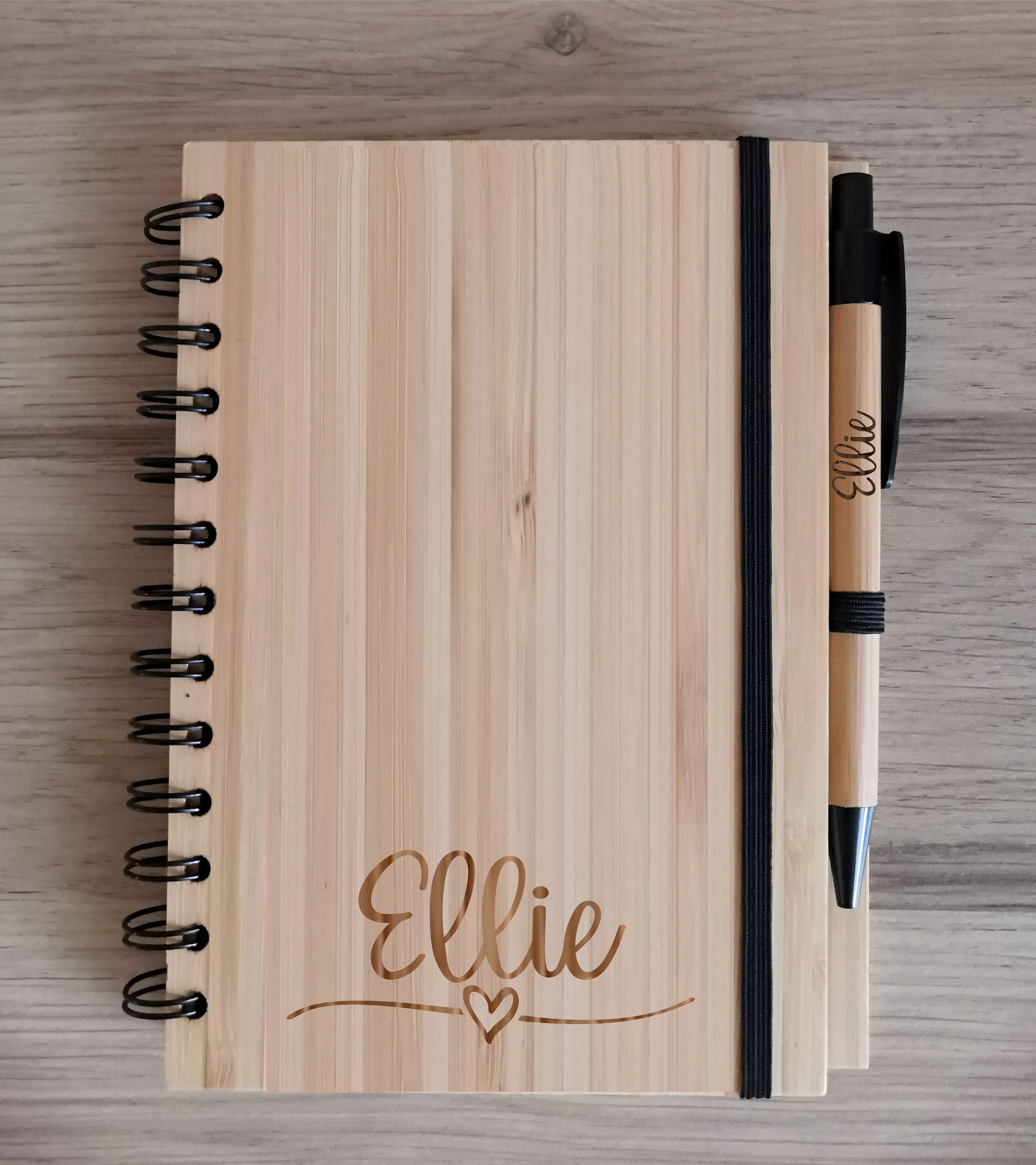 Personalised Bamboo Journal / Notebook / Recipe Book / Travel - Etsy UK